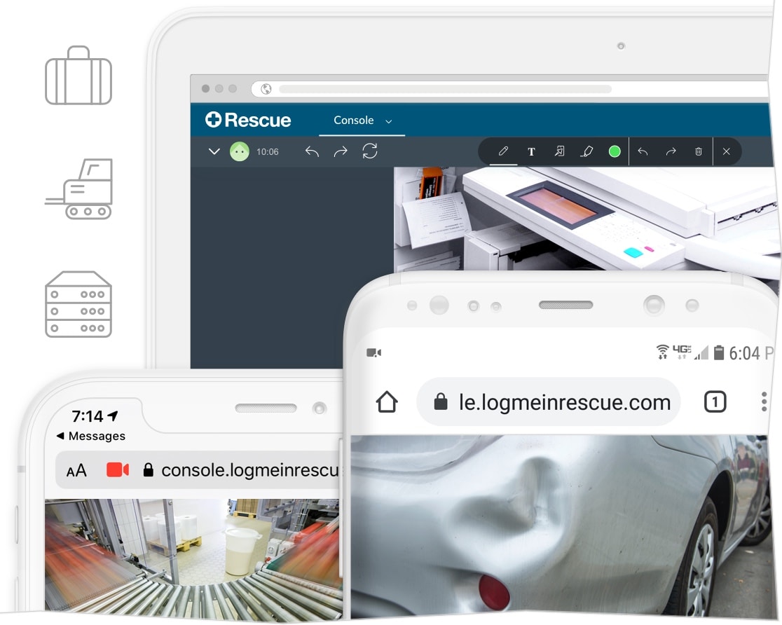 Rescue Live Lens Camera Sharing Software | LogMeIn Rescue